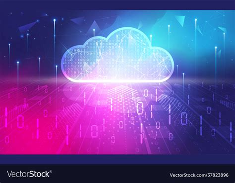 Cloud Computing Abstract Background Concept Vector Image