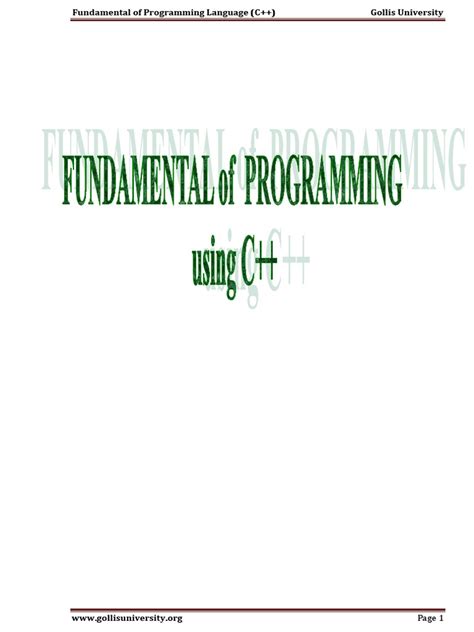 Fundamental Of Programming Language Using C Pdf