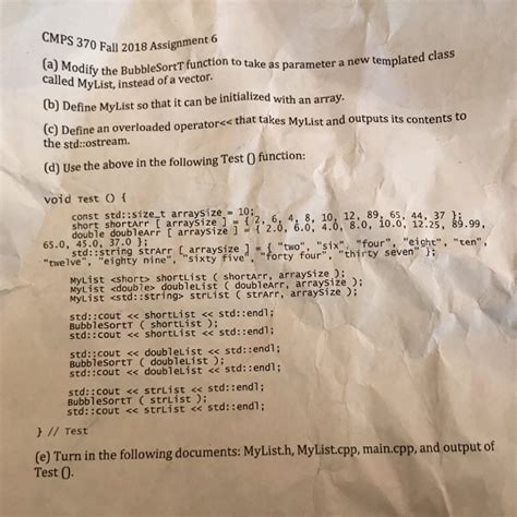 Solved 0 Fall 2018 Assignment 6 A Modify The Bubblesoretr