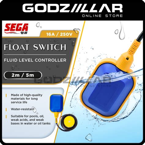 Sega 250v Water Level Sensor Controller Float Switch 2m 5m Submersible Pump Water Tank