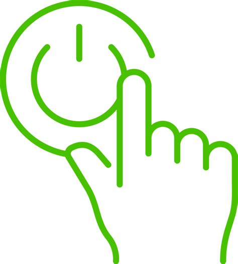 Power Off Hand Click Line Icon Symbol Illustration 35697599 Png