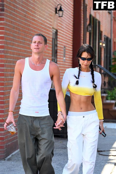 Braless Bella Hadid Steps Out With Marc Kalman For A Walk In Nyc