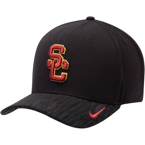 Nike Usc Trojans Black Sideline Coaches Performance Adjustable Hat