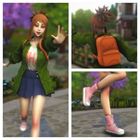 Ochako Uraraka Weekend Set By Aizawasbby Sims 4 Anime Sims 4 Sims 4