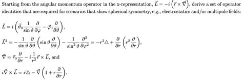 а Starting from the angular momentum operator in the Chegg