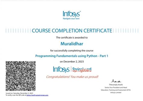 muralidhar on linkedin infosyscertification pythonprogramming