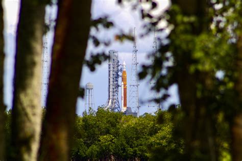 Nasas Space Launch System Moon Rocket From The Banana Creek Saturn V Launch Viewing Area R