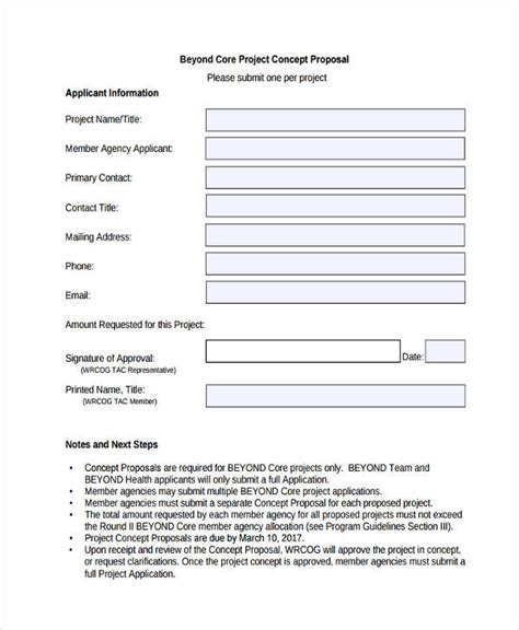 Concept Note Template For Project