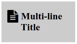 Html Icon Left Of Multi Line Heading Stack Overflow