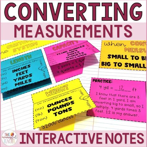 Converting Units Of Measurement Guided Notes For Customary And Metric