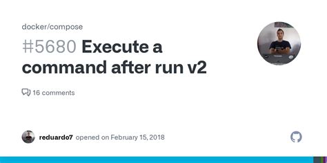 Execute A Command After Run V Issue Docker Compose GitHub