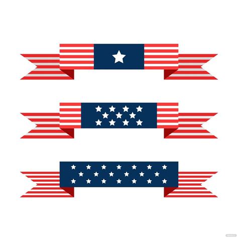 American Flag Banner Vector In Illustrator Svg  Eps Png