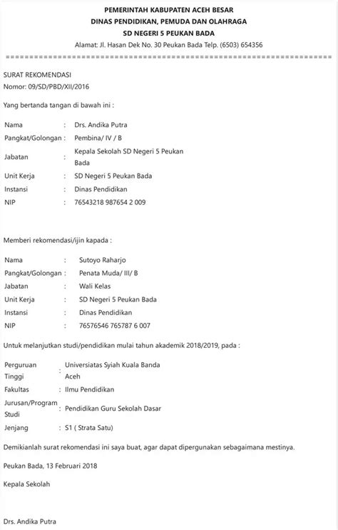Detail Contoh Surat Rekomendasi Siswa Berprestasi Koleksi Nomer 37