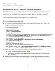 Windows Server Core Installation In VMware Workstation Course Hero