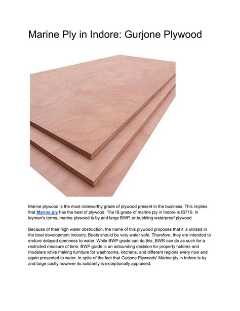 Ppt Marine Ply In Indore Gurjone Plywood Powerpoint Presentation