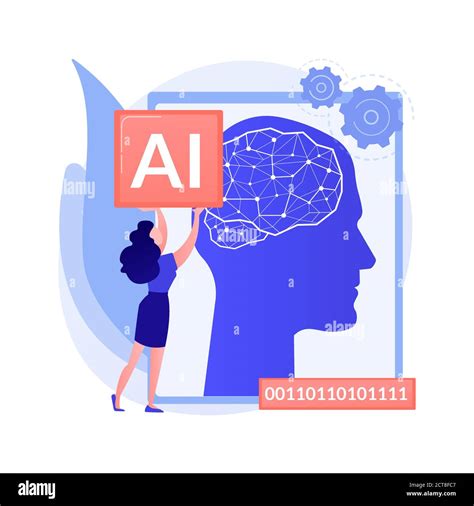Artificial Intelligence Abstract Concept Vector Illustration Stock
