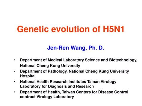 Ppt Evolution And Pathology Of H5n1 Influenza Virus Insights From