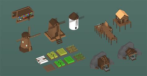 Low Poly Medieval Buildings 2 3d 판타지 Unity Asset Store