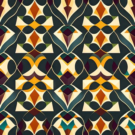 Premium Ai Image Repeating Geometric Seamless Pattern