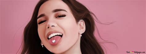Cute Dua Lipa Fan Art 6k Wallpaper Download