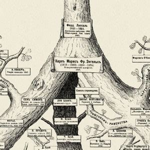 Genealogical Tree Of Socialism Vintage Poster Print Etsy