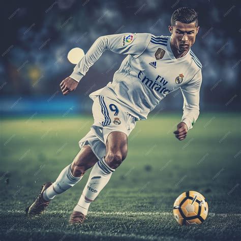 Cristiano Ronaldo Soccer Player In Action Premium Ai Generated Image