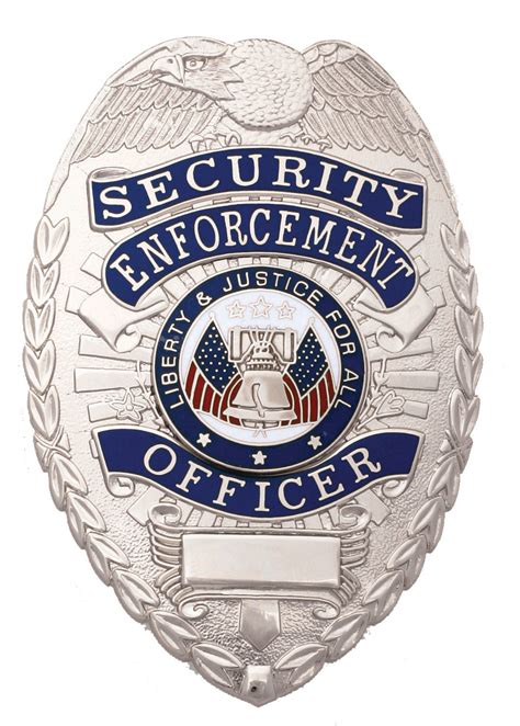 First Class Security Enforcement Officer Silver Shield Badge Security