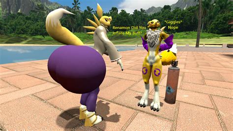 Renamon Inflate Taomon Butt By Patrickmoua2004 On Deviantart