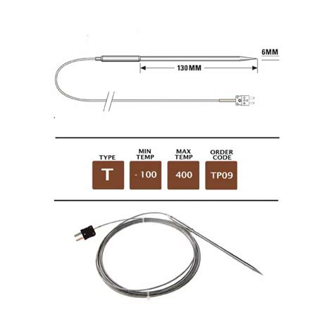 Tp09 T Type Oven Needle Probe Tme Digital Thermometer Thermistor