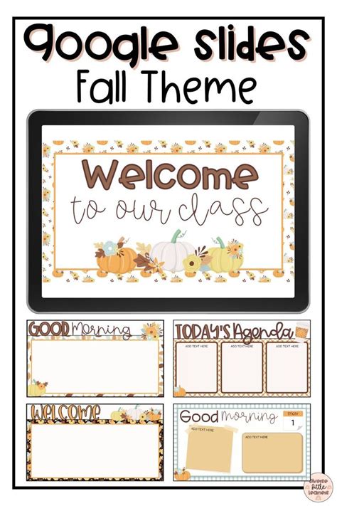 Fall Themed Slides Templates September October And November For