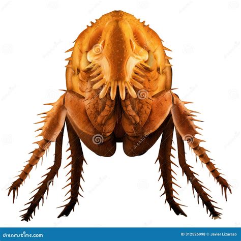 3d Illustration Of A Detailed Flea On Sem Scanning Electron Microscope