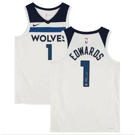 Anthony Edwards Signed Timberwolves Nike Jersey Fanatics Pristine