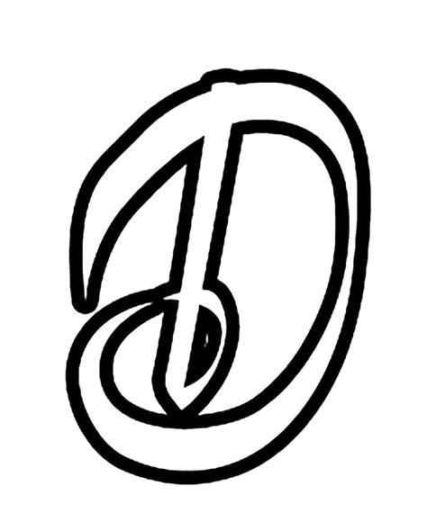 Calligraphy Alphabet Letter D Coloring Page Download Print Or Color Online For Free