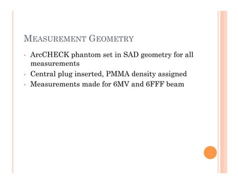 Arccheck 3d Diode Array Evaluation Commissioning Testing For Vmat Qa