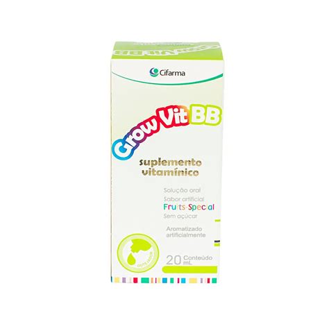 Grow Vit Bb Sabor Fruits Special 20mldrogaria Globo Drogaria Globo