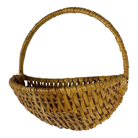 Vintage Woven Hanging Baskey Chairish