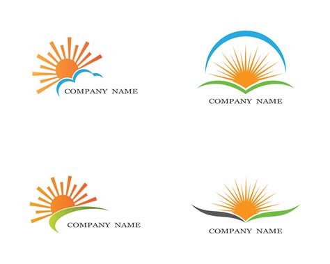 Sunrise Logo Set 1108349 Vector Art At Vecteezy