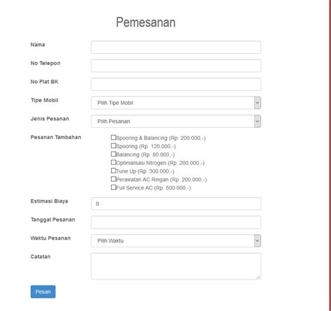 Source Code Gratis Aplikasi Service Mobil Berbasis Php Mysql Jasa