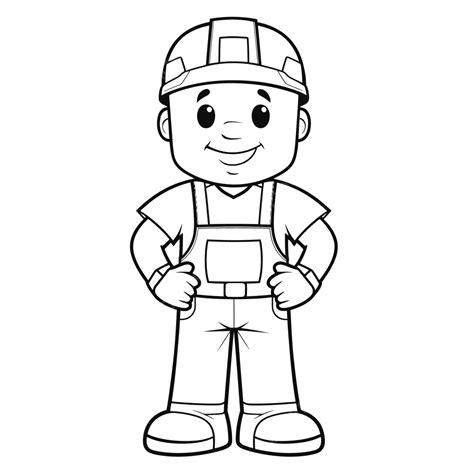 Construction Worker Drawing 150 Cartoon Of Construction Worker In