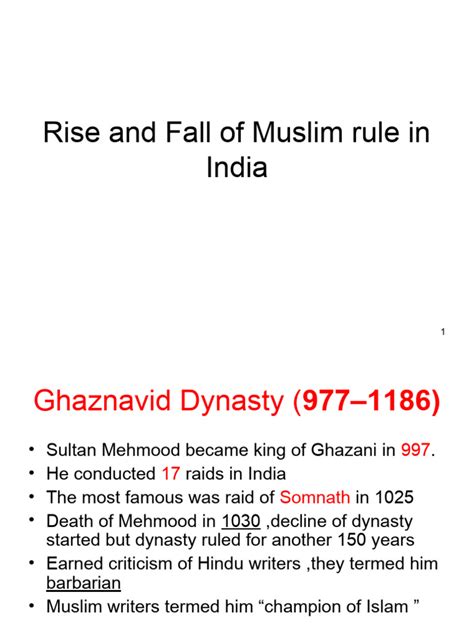 Lec 1a Muslimreformistmovements Pdf Mughal Empire