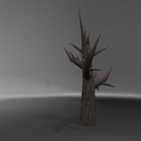 Low Poly Dead Tree Free 3d Model Obj Mtl Free3d
