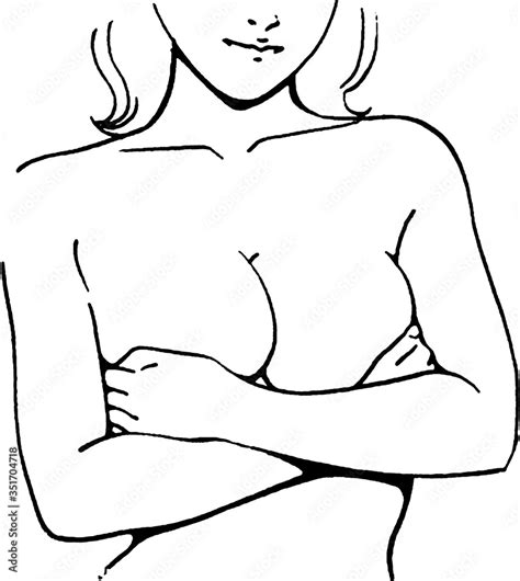 Female Breast Drawing Tutorial Drawing A Womans Body With An Emphasis On Breasts Stock