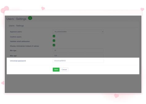 Universal Password Quick Access To User Profile To Solve Support