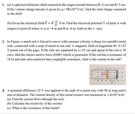solved 1 a a spherical dielectric shell centered at the