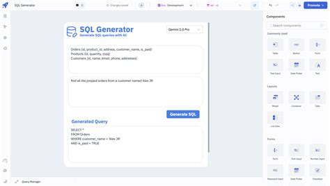 How To Build A Sql Query Generator With Tooljet And Gemini Api