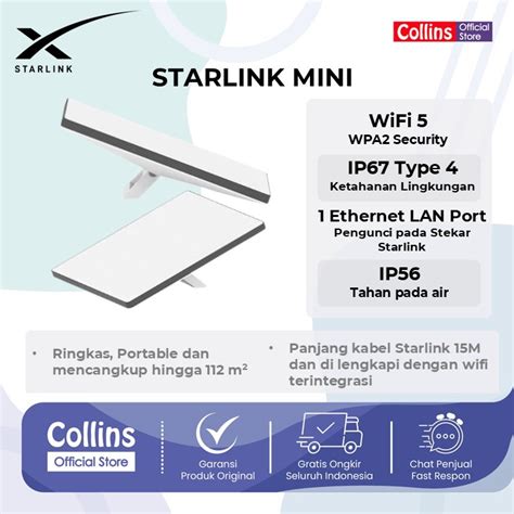 Jual Starlink Mini Internet Kit Satellite Antena And Ac Dual Band Wi Fi