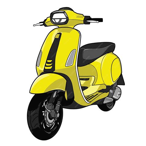 Premium Vector Scooter Vespa Matic Classic Vector Illustration