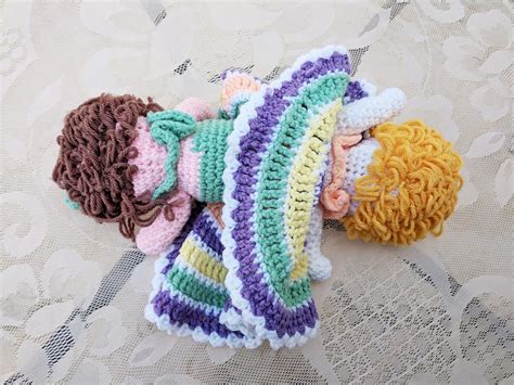 Handmade Topsy Turvy Doll Crocheted Two Sided Doll Vintage Etsy