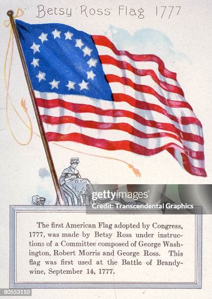 Illustration Of The Betsy Ross Flag Of 1777 From A Chase And Sanborn