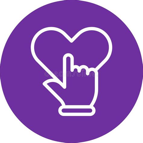 Purple Core Values Icon Set In One Color On White Background Stock